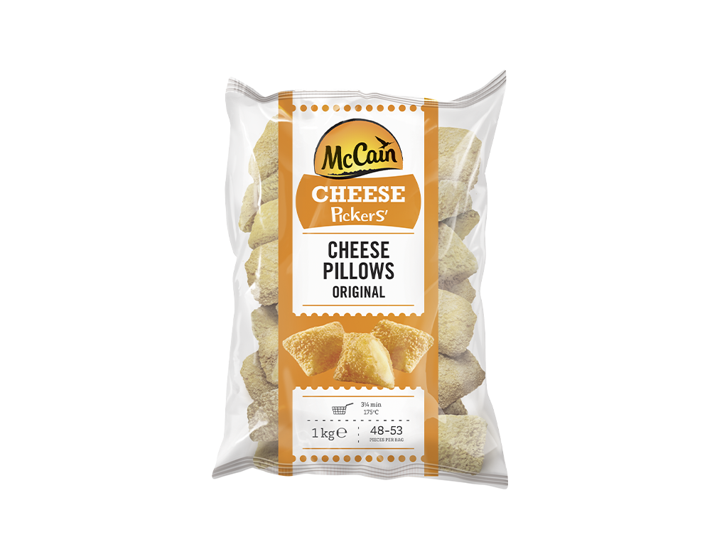 CHEESE PILLOWS CONGELADO EMPANADO PICKERS MCCAIN 1 KG (CX 6 PCT)